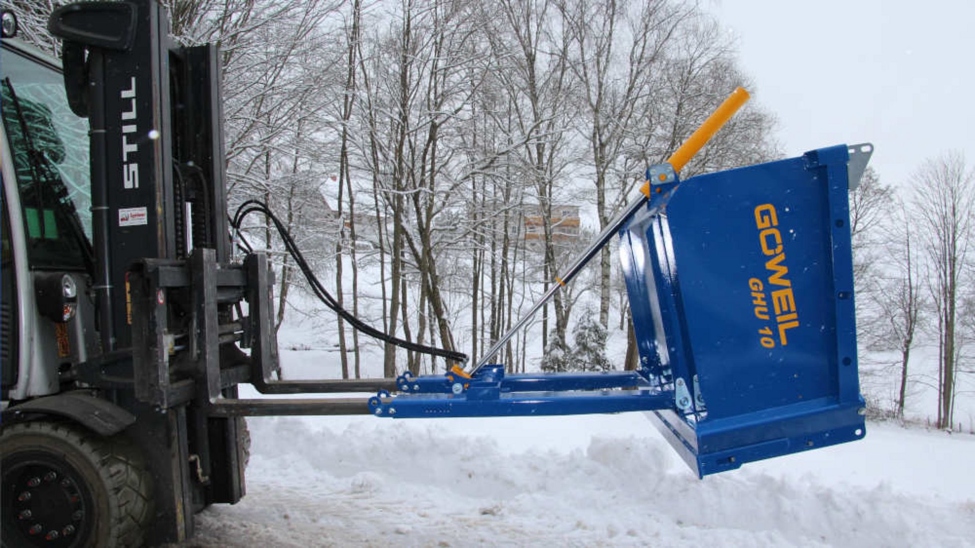 High-lift bucket with forklift attachment: GHS 10 | GÖWEI